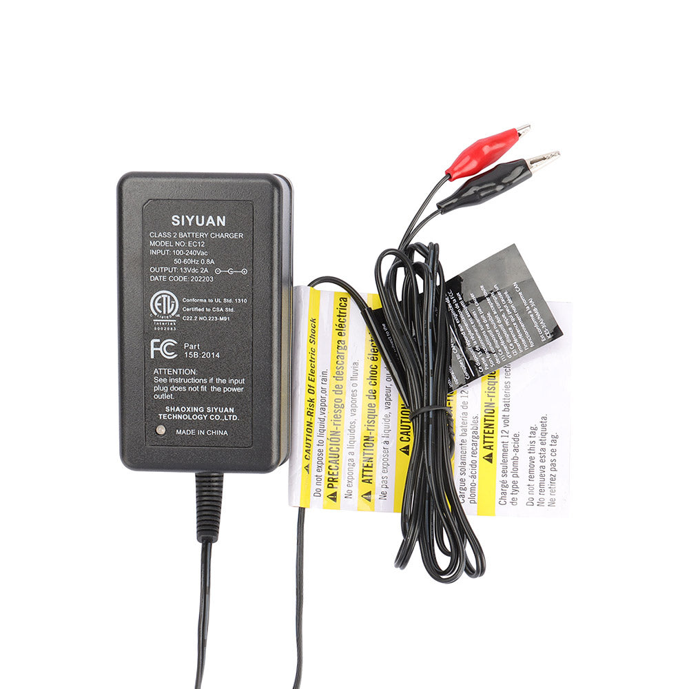 SIYUAN 12 Volt 2 Amp output Class 2 Battery Charger EC12 for GENMAX Ge